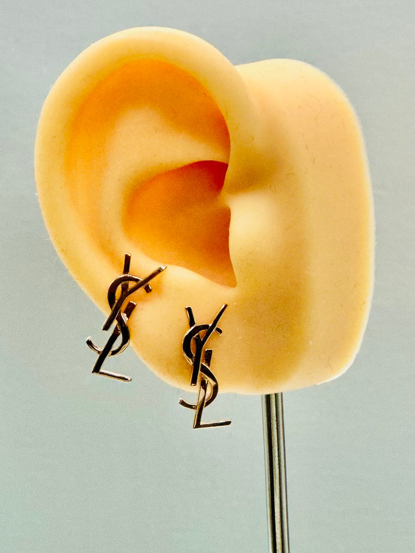 YSL stud earrings - ROSE GOLD – Gintuan ATBP